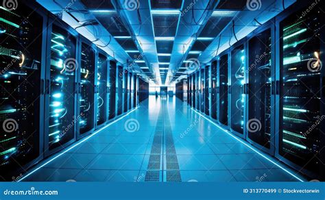 Virtualization Computer Technology Server Room Stock Illustration