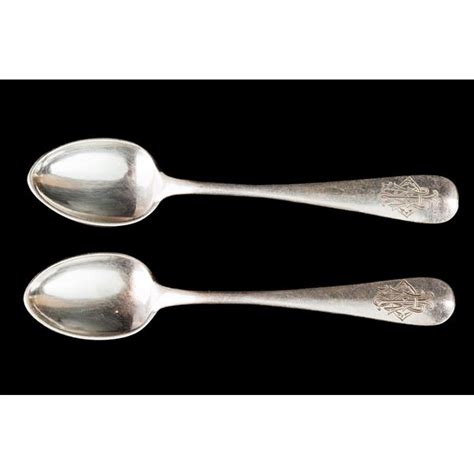 Antique Russian Two Silver Tea Spoons