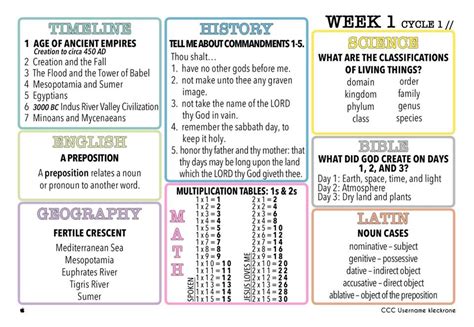 Cycle 1 Memory Work Flip Book 2 Practical Family