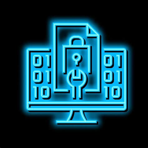 closed source software neon glow icon illustration 20585212 vector art