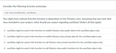 solved consider the following function prototype void