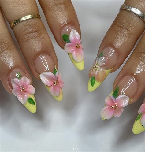 3d Acrylic Flowers Nails Clear 3d Flower Nails 3d Gel Flower Nails