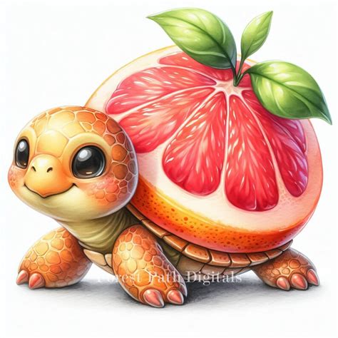 Fruit Turtles Clip Art Bundle Digital Download Digital Files