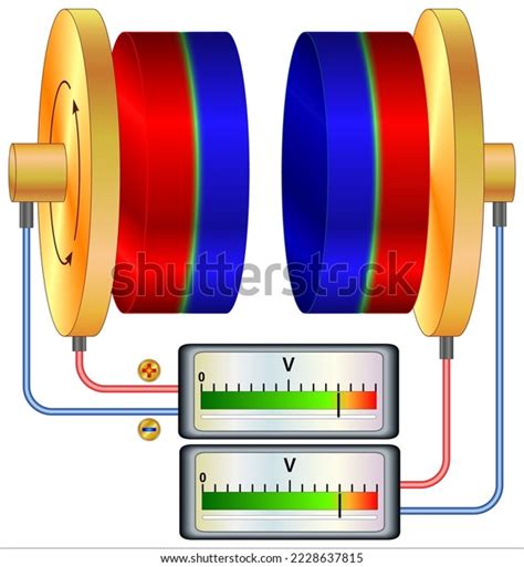 Homopolar Generator Dc Electrical Generator Comprising Stock Vector Royalty Free 2228637815