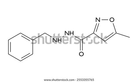 Isocarboxazid Molecule Structural Chemical Formula Ball And Stick Stock Illustration 2553355765