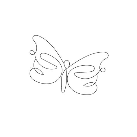 Premium Vector Beautiful Butterfly Outline Illustration