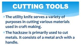 A Presentation About The Basic Hand Tool In Tle 6 Industrial Arts Pptx