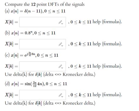 Solved Compute The 12 Point Dfts Of The Signals A X[n]