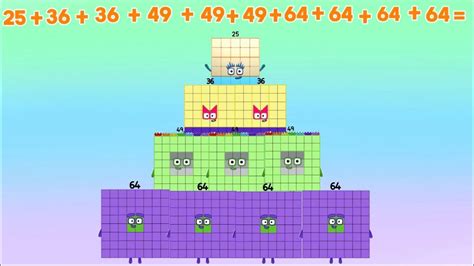 Find The Sum Of The Following Numberblocks Square Numbers Learn To Add