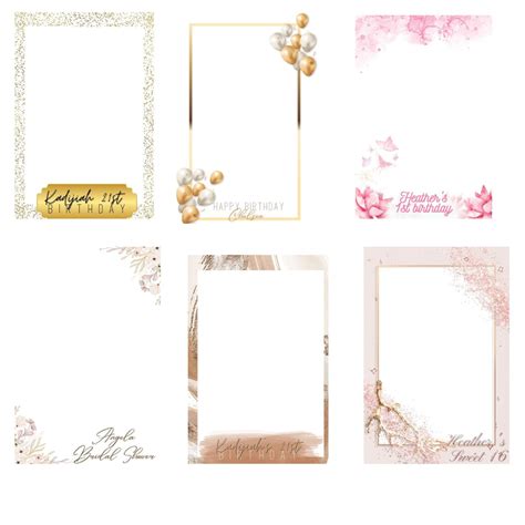 Digital 360 Booth Photo Template Birthday 360 Booth Overlay 360