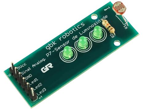 Sensor De Luminosidade Fotossensitivo Ldr Com Leds P7 Usinainfo