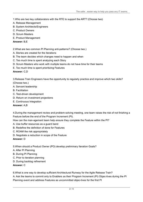 Ppt Certified Safe Release Train Engineer Rte Safe Rte Dumps Powerpoint Presentation Id