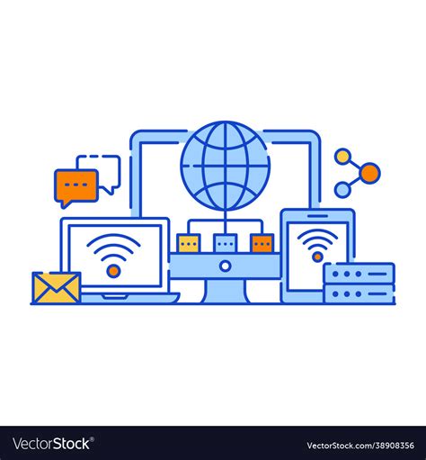 Network Connection Royalty Free Vector Image VectorStock