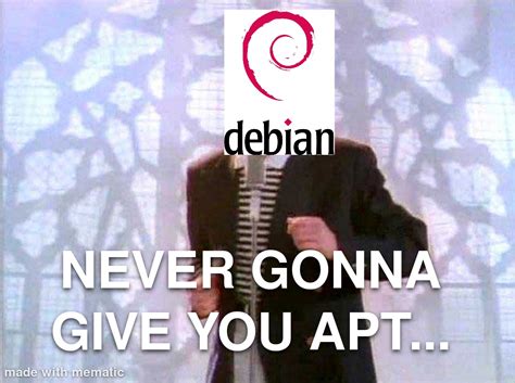 never gonna give you apt r linuxmemes