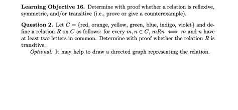 Solved Learning Objective 15 Given A Relation Determine If