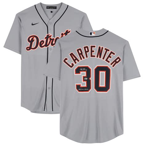 Kerry Carpenter Detroit Tigers Autographed Fanatics Authentic Gray Nike