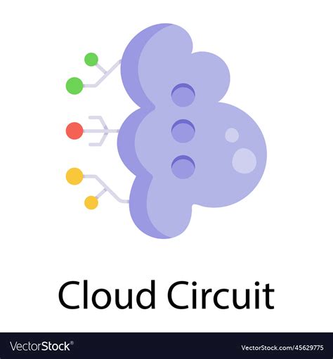 Cloud Circuit Royalty Free Vector Image Vectorstock