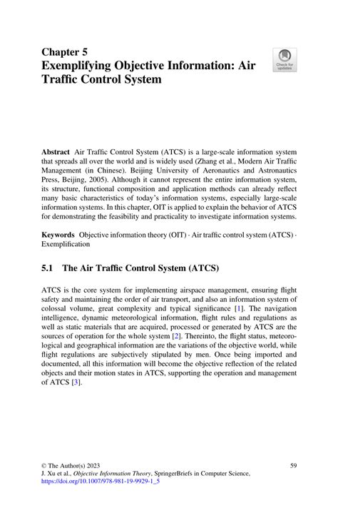 Pdf Exemplifying Objective Information Air Traffic Control System