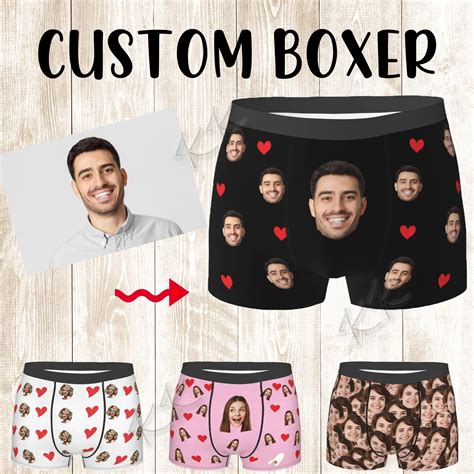 Men T Custom Face Boxers Valentine S Day T Personalized Photo