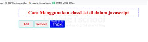 Cara Menggunakan Classlist Di Dalam Javascript Kursus Web Design
