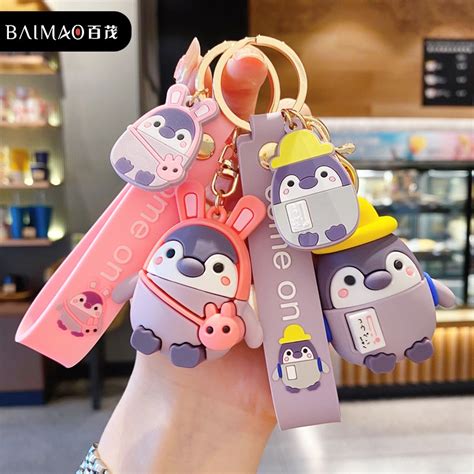 Móc Khóa Chim Cánh Cụt Hoạt Hình Dễ Thương Móc Khóa Cute Treo Túi Xách