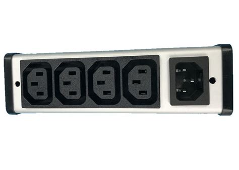 Hardwired Plug In PDU Power Distribution Unit 4 Outlet With IEC Connector Low Profile