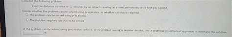 solved consider the following problem find the distance