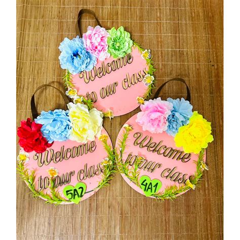 Class Nameplate Wooden Classroom Door Decoration Shopee Malaysia