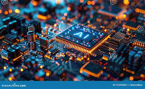 Artificial Intelligence And Ai Technology Concept Processor Chip Background Llms Stock Image