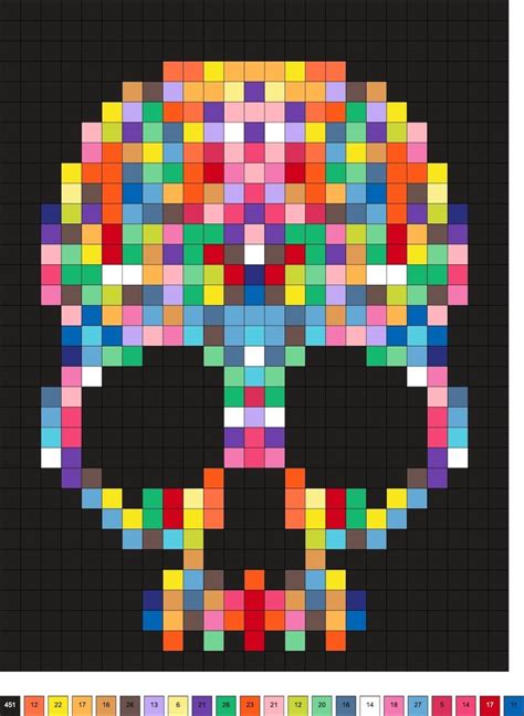 Skull Perler Bead Patterns Skull Bead Pattern Fuse Bead Patterns