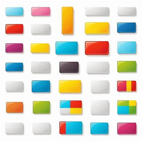 Rectangle Vector Set White Background Isolated A High Premium Ai Generated Vector