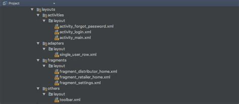 layouts in different folders in android app by shishir programming