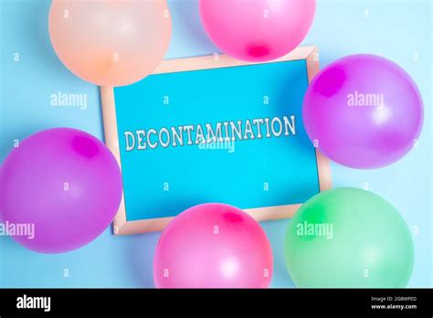 Writing Displaying Text Decontamination Internet Concept Neutralizing Every Presence Of