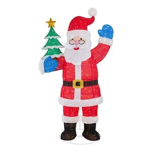 Led Santa Christmas Yard Decorations The Home Depot
