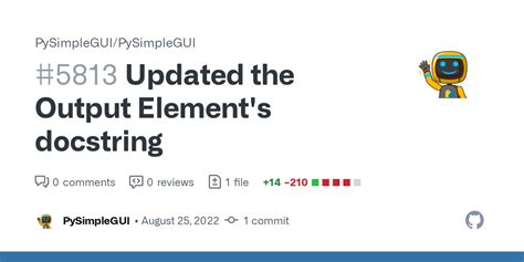 Updated The Output Elements Docstring By Pysimplegui · Pull Request