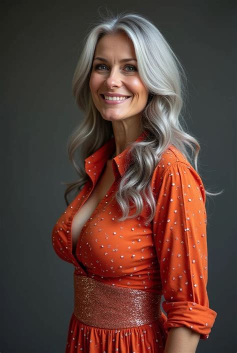 A Beautiful Mature Woman With Abnormally Large And Round Breasts