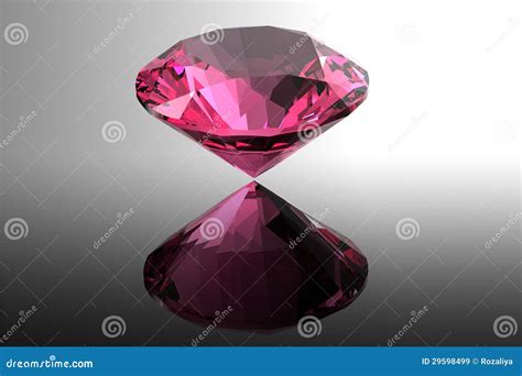 Ruby Jewelry Gems Roung Shape On Black Background Stock Illustration Illustration Of
