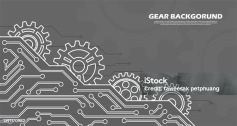 미래 기하학적 데이터 추상 적 톱니 바퀴 패턴 회색 기술 배경 Ep2에 개념에 대한 스톡 벡터 아트 및 기타 이미지 개념 계획 과학 Istock
