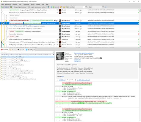 hide commit tab for artificial commits · issue 5721 · gitextensions