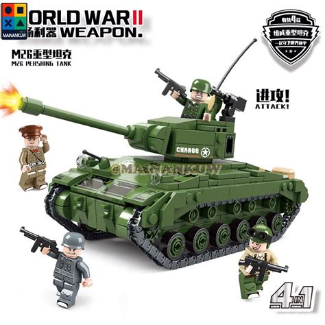 Ww 2 Tank Briks Toy Building Block Stacking Puzzle Model Set World War