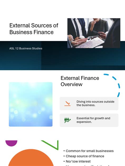 Presentation External Sources Of Business Finance Pdf Bonds