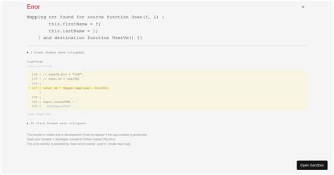 Automapper Demo Latest Forked Codesandbox