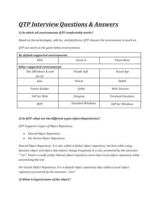 QTP Interview Questions And Answers PDF
