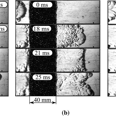 High Speed Schlieren Image Sequences Of The Flame Front Propagation In