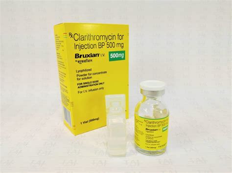 Clarithromycin For Injection Bp 500mg Manufacturer India