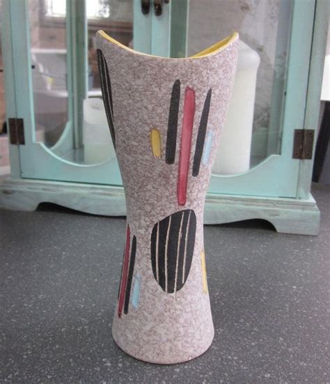 Rare Mid Century Vase Scheurich 246 20 Handbemalt 60er Gebraucht