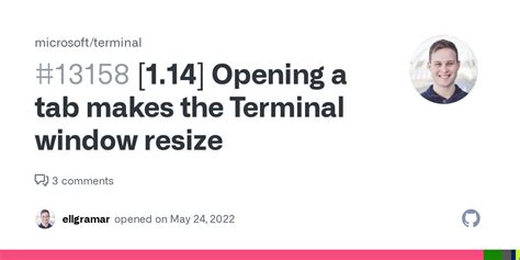 114 Opening A Tab Makes The Terminal Window Resize · Issue 13158