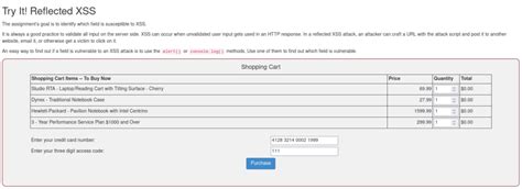 webgoat cross site scripting
