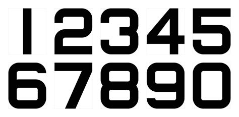 Números Negros Sobre Un Fondo Blanco 7266571 Vector En Vecteezy