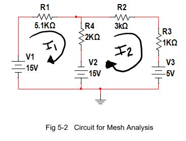 Solved Fig Circuit For Mesh Analysis For Part Of The Chegg